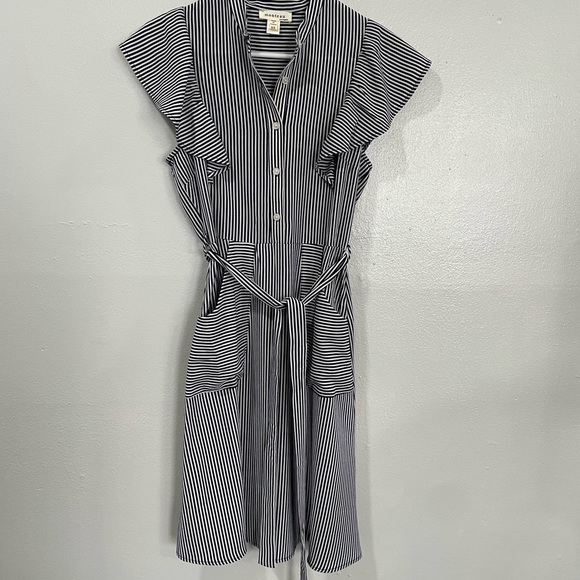 Monteau | Dresses | Monteau Striped Cap Sleeve Dress | Poshmark